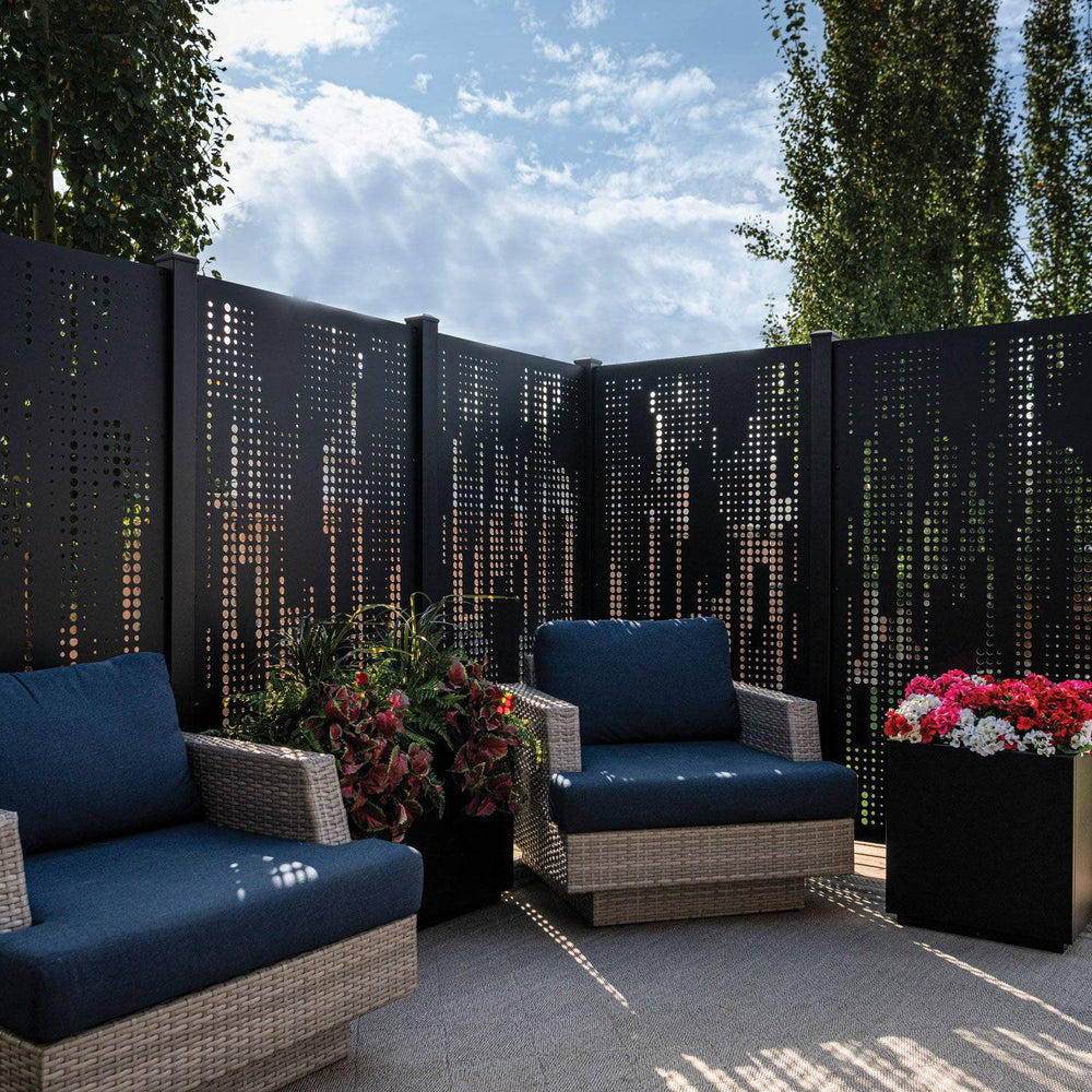 Rain Privacy Screen - Raindrop Outdoor Privacy Panel | HIDEAWAY Canada